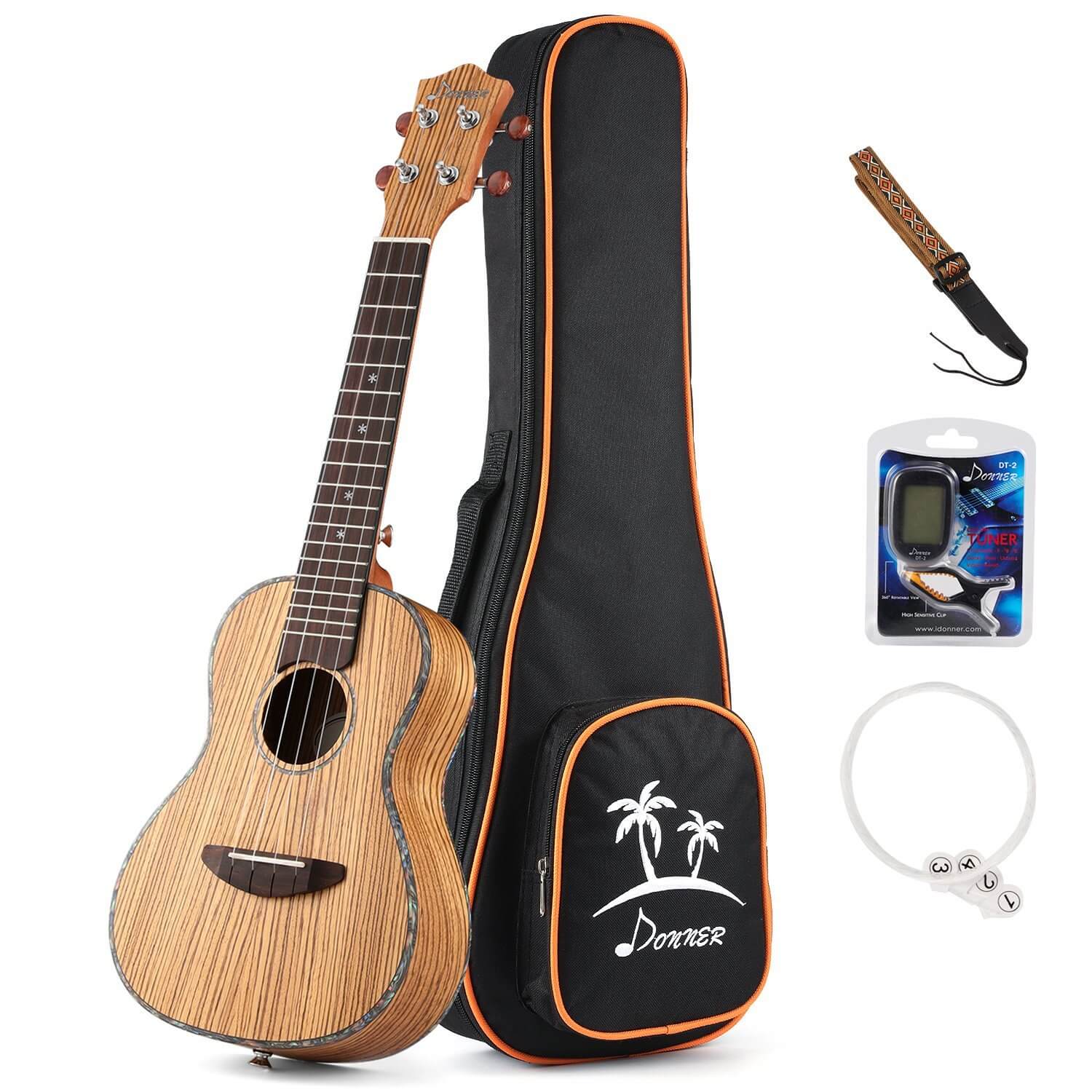 Donner Concert Ukulele Zebrawood Set Review | Greg Kocis